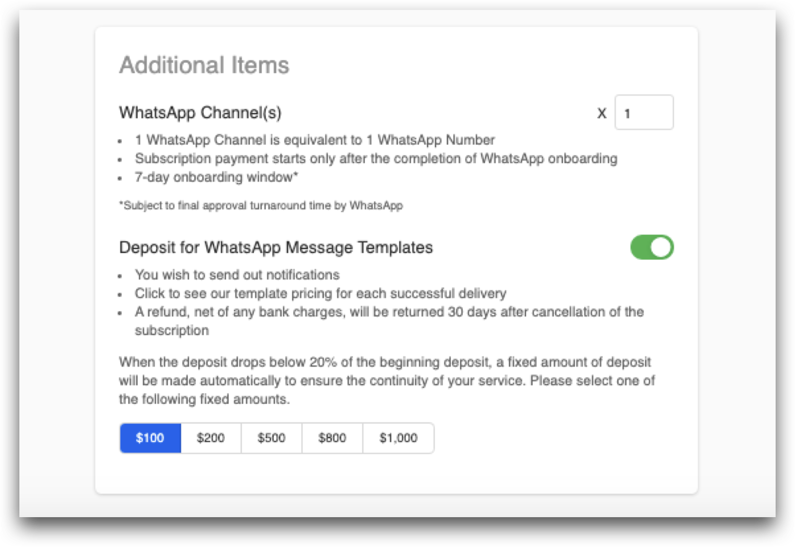 WABA Subscription On WOZTELL WOZTELL Platform Documentation WABA Subscription On WOZTELL WOZTELL Platform Documentation